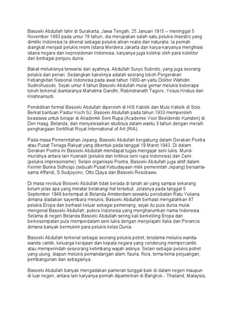 Lukisan Karya Basuki Abdullah Pdf Agama And Spiritualitas
