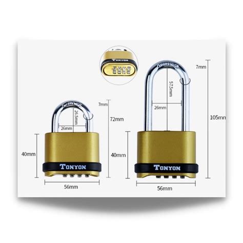 4 Digit Code Combination Padlock Anti Theft Lock Kunci Mangga