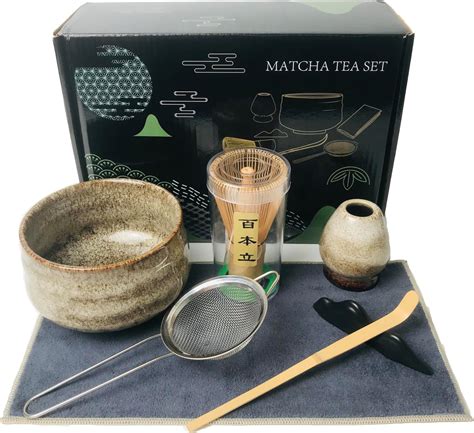 Amazon Com Matcha Whisk Set Matcha Starter Kit Includes Matcha Whisk And Bowl With Spout And