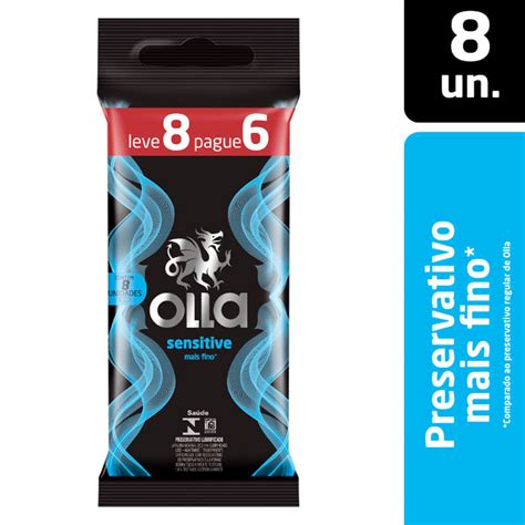 Preservativo Camisinha Olla Sensitive 8 Unidades