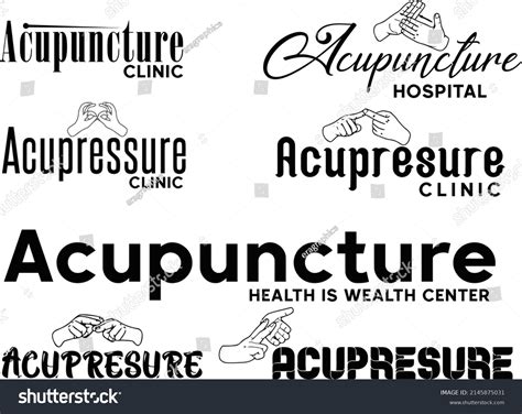 Acupuncture Acupressure Logo Acupuncture Symbol Acupressure Stock