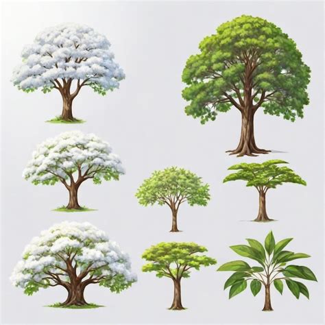 A Collection Of Trees Including The Leaves And The Word Quot Trees Quot