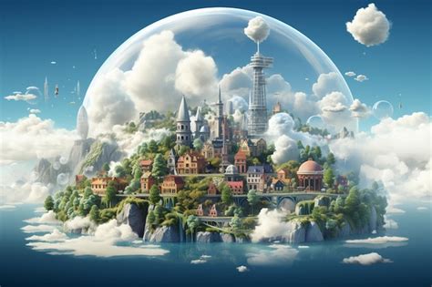 Premium Ai Image Isometric Ozone Layer Illustration