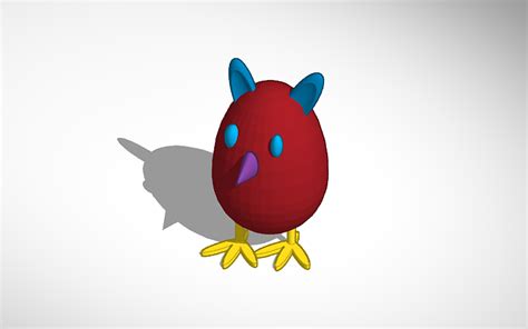 3d Design Egg Bird Tinkercad