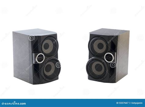 Audio Components Isolated On A White Stock Image Image Of Bass Subwoofer