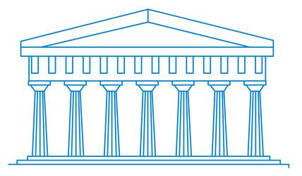 Ancient Ruins Architecture Construction Royalty Free Vector