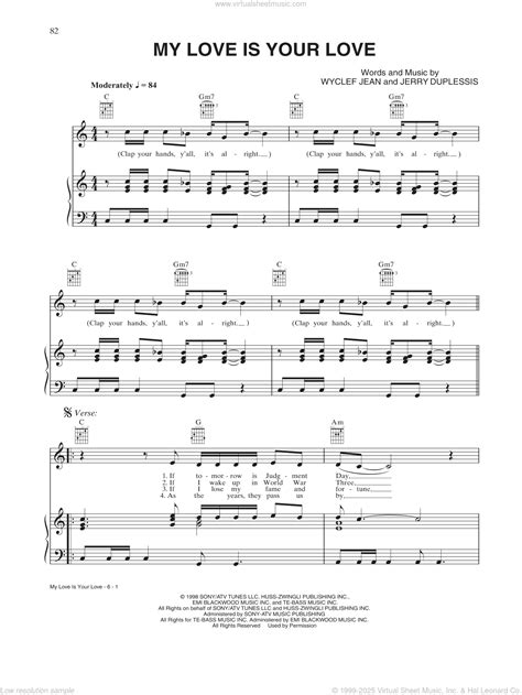 My Love Is Your Love Sheet Music For Voice Piano Or Guitar Pdf