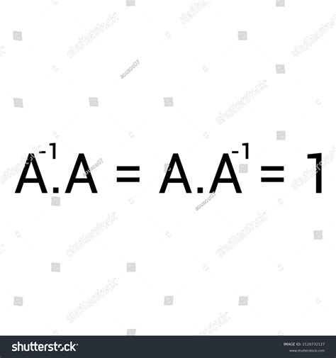 Matrix Multiply Inverse Equals Identity Matrix Stock Vector Royalty