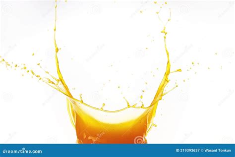 Sumo De Laranja Esmagado Em Branco Imagem De Stock Imagem De