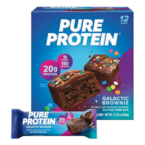 Pure Protein Bars Galactic Brownie High Protein Low Sugar Gluten