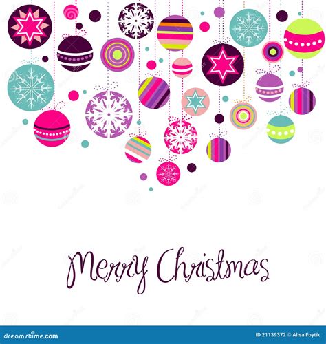 Retro Christmas Ornaments Stock Vector Illustration Of Pattern 21139372