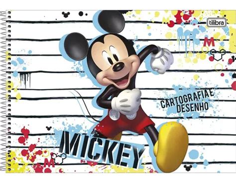 Cuaderno De Bocetos Tilibra 80f En Espiral Con Forma De Mickey Tapa