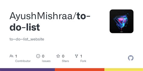 GitHub AyushMishraa To Do List To Do List Website