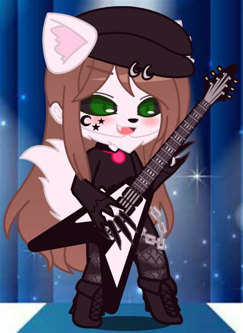 Rock And Roll Werewolf Girl Gacha Club By Arwenthecutewolfgirl On