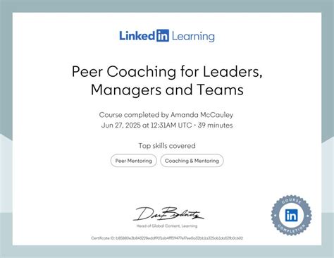 Just Finished Peer Coaching For Leaders Managers And Teams By Sara