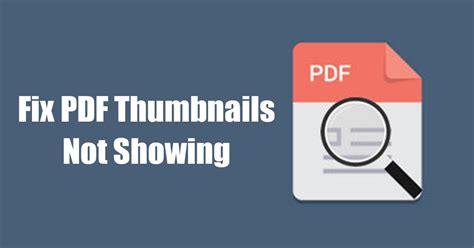 How To Fix Pdf Thumbnails Not Showing On Windows Ways Artofit
