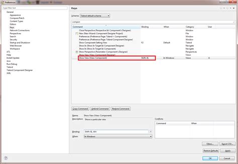 eclipse reopen window closed by mistake in talend stack overflow