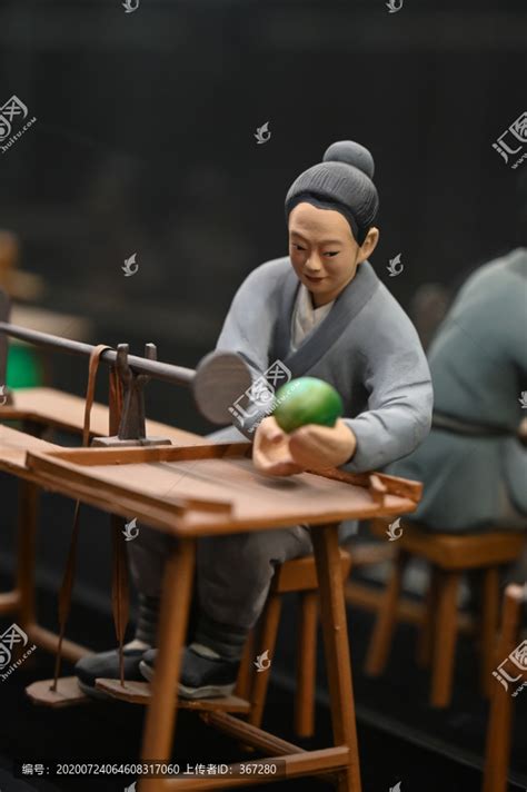 中国古代陶瓷工匠人物模型传统行业各行各业摄影素材汇图网