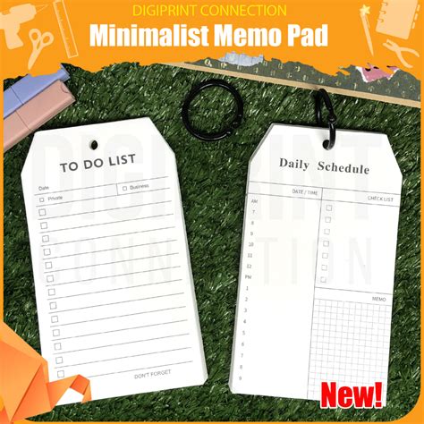 New 50sheets Key Ring Memo Pad Minimalist Loose Leaf Ring Note Pad To