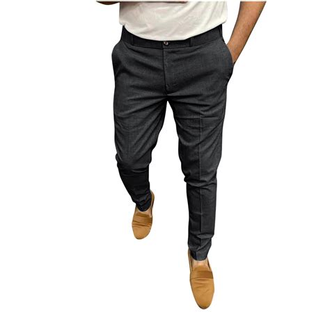 Lnwuy Mens Fashion Dress Pants Slim Fit Casual Business Dress Pants