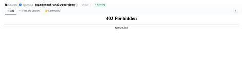 Space Does Not Open Forbidden Deployment Streamlit