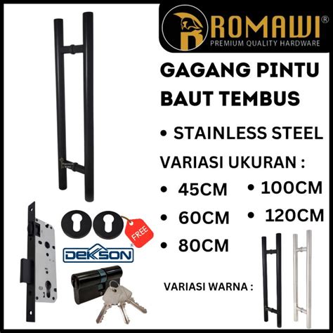 Pull Gagang Pegangan Handle Pintu Tarik Kaca Bulat Stainless Alumunium