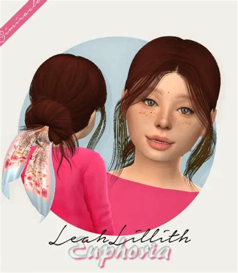Simiracle LeahLillith S Euphoria Hair Retextured Sims Hairs