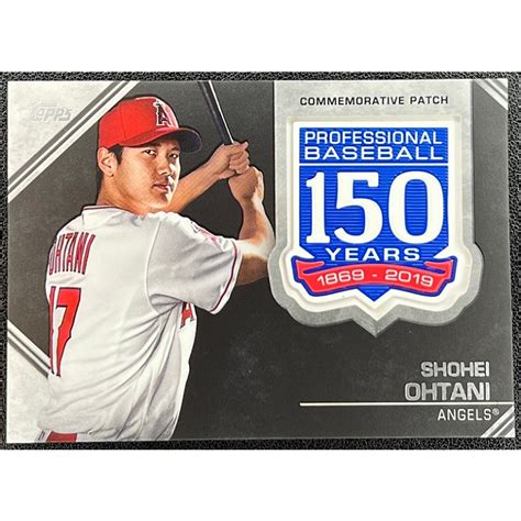 Mlb 球員卡 美國職棒 Shohei Ohtani 大谷翔平 2019 Topps 150周年紀念徽章 Patches 蝦皮購物