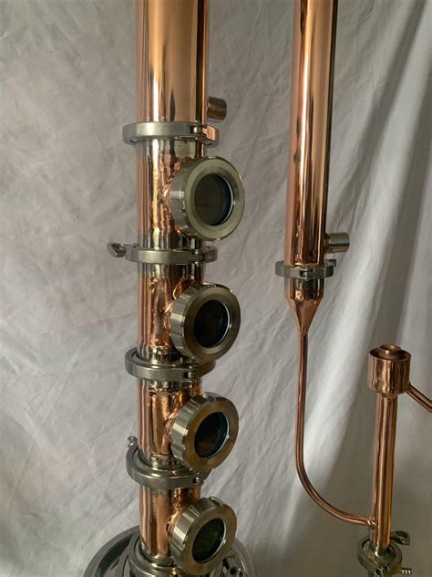 3 Copper Moonshine Still Reflux Column Oakstills