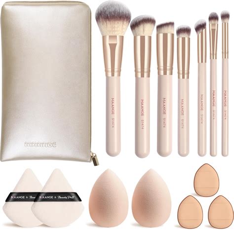 Maange Makeup Brush Set 15 Pcs Makeup Tool Set Premium