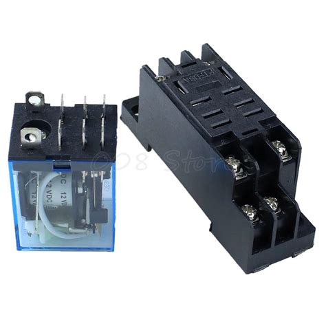 EKINS Power Relay LY2NJ 12V DC Coil Miniature Relay DPDT 8 Pins 10A LY2