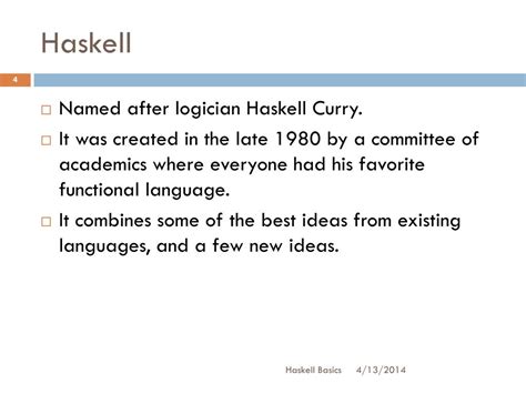 Ppt Functional Programming 1 Haskell Basics Powerpoint Presentation