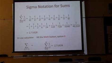 Sequence And Series Summation Notation With Calculator Youtube