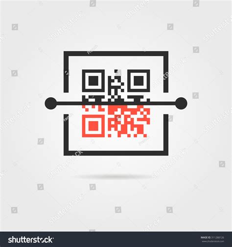 Qr Scan Icon Shadow Concept Encode Stock Vector Royalty Free 311288126 Shutterstock