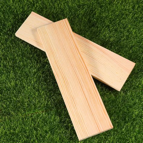 Tendycoco 10pcs Rectangle Wood Boards Natural Pine Wood Rectangle Board Panel Unfinished Wood