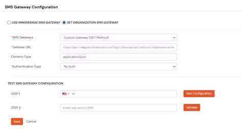 Configure Sms Gateway In Miniorange Idp