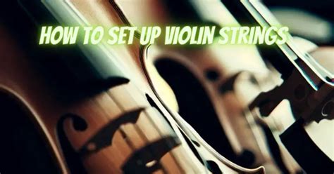 How To Set Up Violin Strings All For Turntables