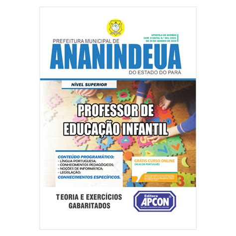 Apostila Pref De Ananindeua Professor De Educação Infantil 2019