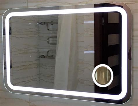 ᐉ Дзеркало для ванної кімнати з підсвіткою Led Mirror Софія з лінзою 80х80 см • Краща ціна в
