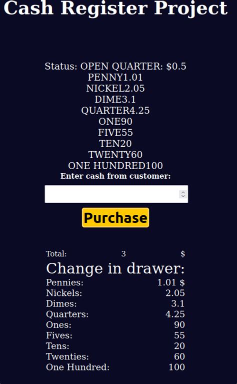 Build Cash Register Javascript The Freecodecamp Forum