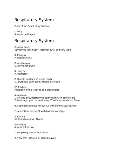 Respiratory System Notes Part 2 At William Trusty Blog