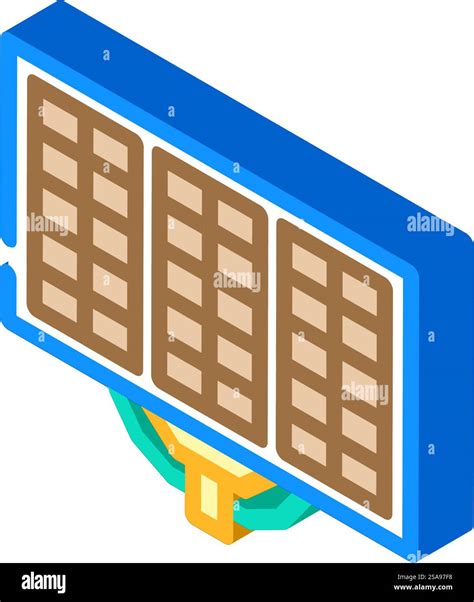 Array Solar Panel Isometric Icon Vector Array Solar Panel Sign