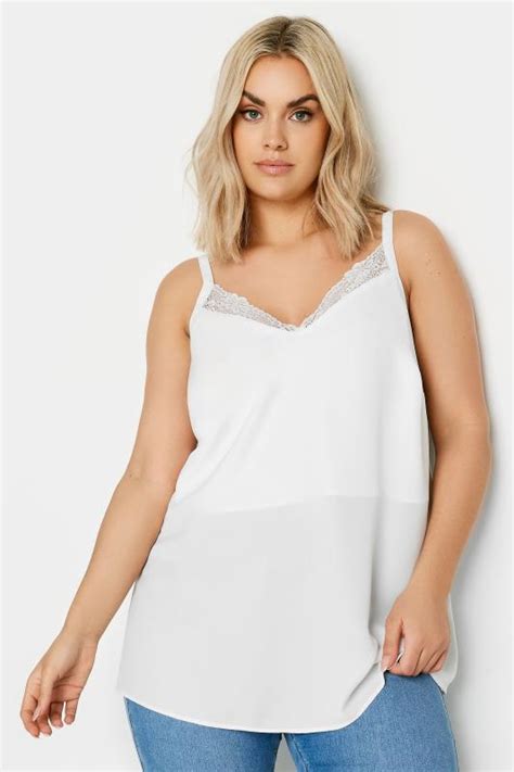 Yours Curve Plus Size White Cami Top Yours Clothing