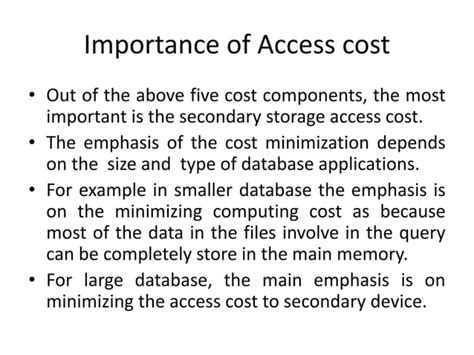 Cost Estimation For Query Optimization Pptx
