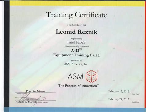 Asm Class Certification Pdf Education Industry Industries