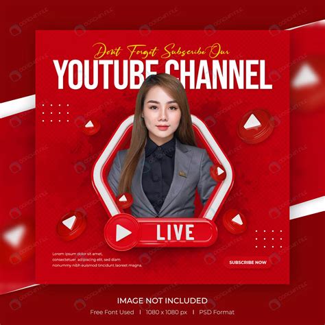 قالب پست اینستاگرام با موضوع لایو یوتیوب مرجع دانلود فایلهای گرافیکی، مالتی مدیا و آموزشی