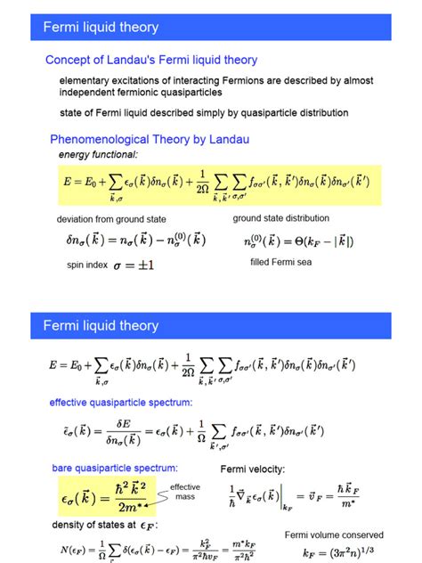 Fermi Liquid Pdf Liquids Theoretical Physics