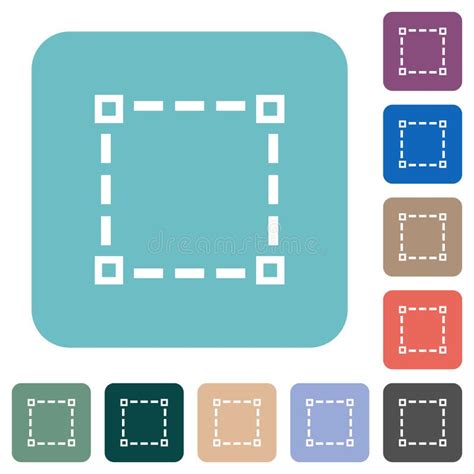 Selection Tool Outline Round Flat Multi Colored Icons Stock Vector