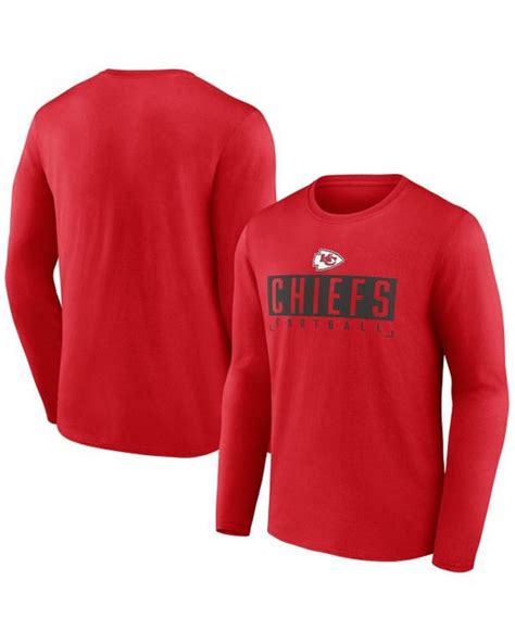 Fanatics Branded Kansas City Chiefs Big And Tall Wordmark Long Sleeve T