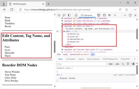 Get Started Viewing And Changing The Dom Microsoft Edge Developer